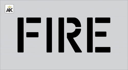 6-inch FIRE Stencil