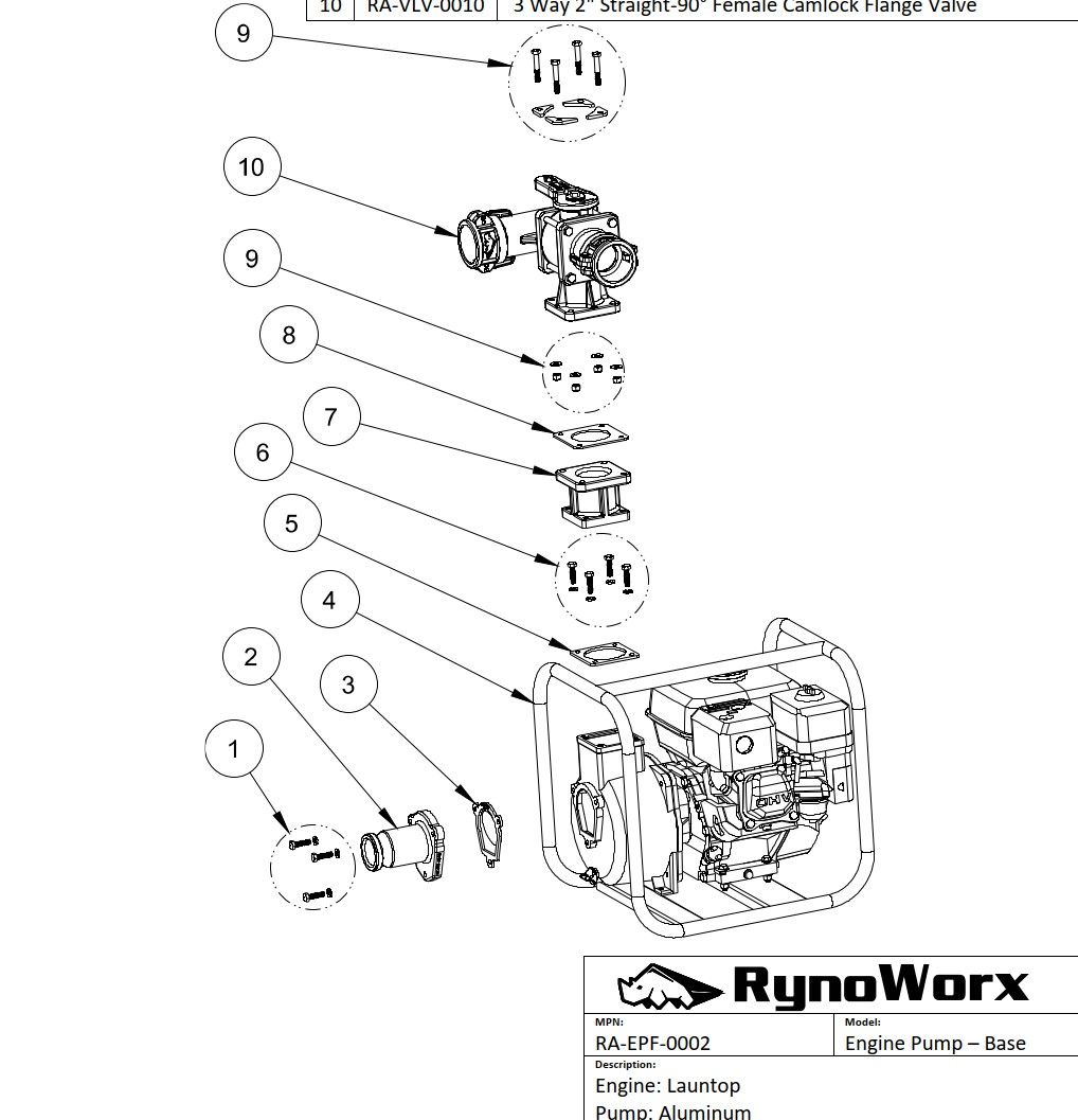 Fastener Kit - Aluminum Pump Intake Flange