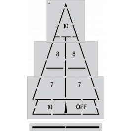 120" Shuffleboard Stencil