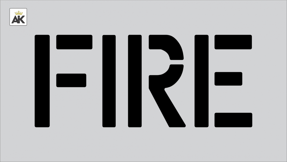 8-inch FIRE Stencil